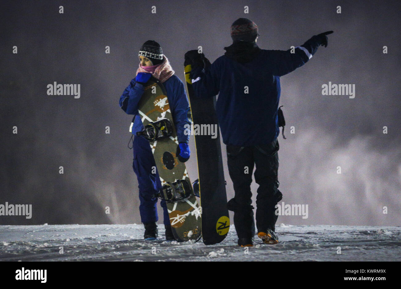 Andalusia, Iowa, USA. 4th Jan, 2017. Cari Passini and Alex Waterkotte ...