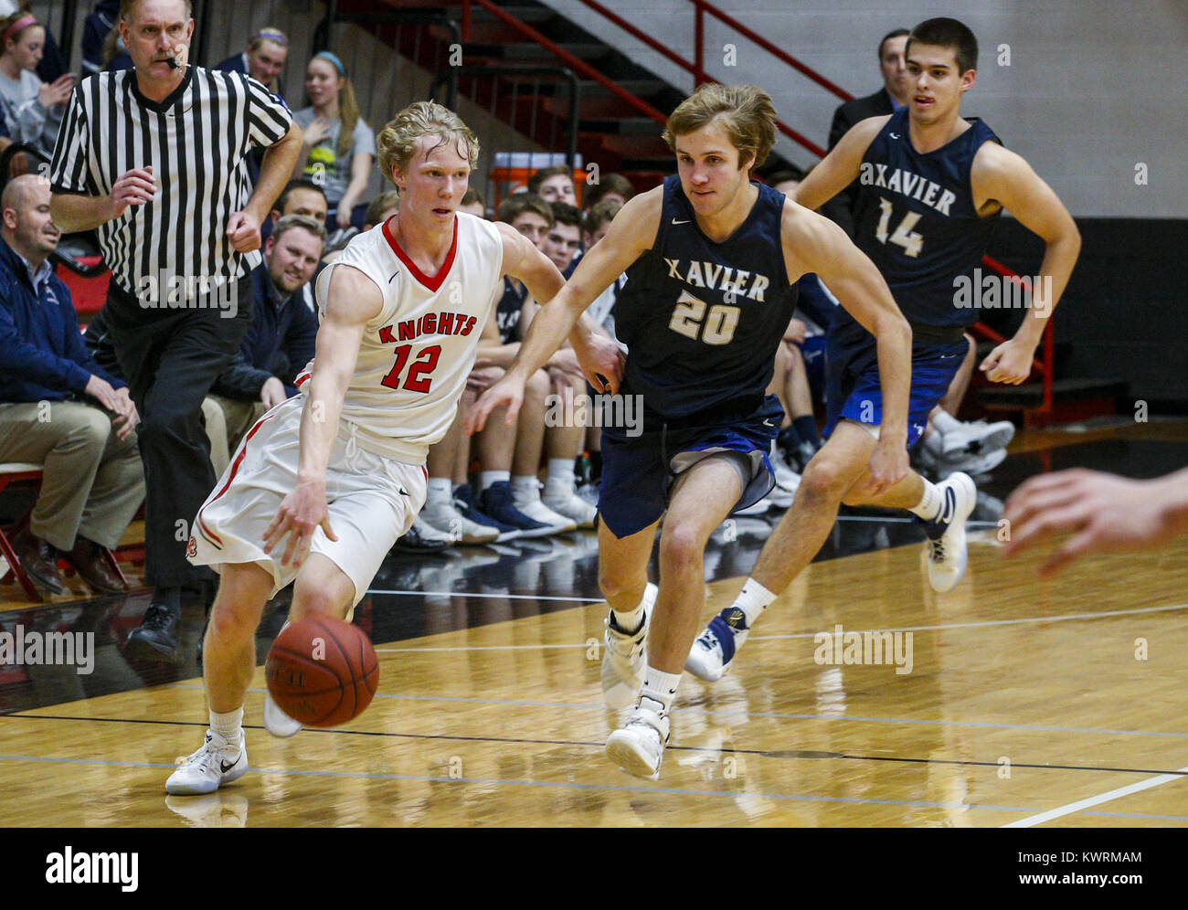 Davenport, Iowa, USA. 3rd Jan, 2017. Assumption's Luke Fennelly (12 ...