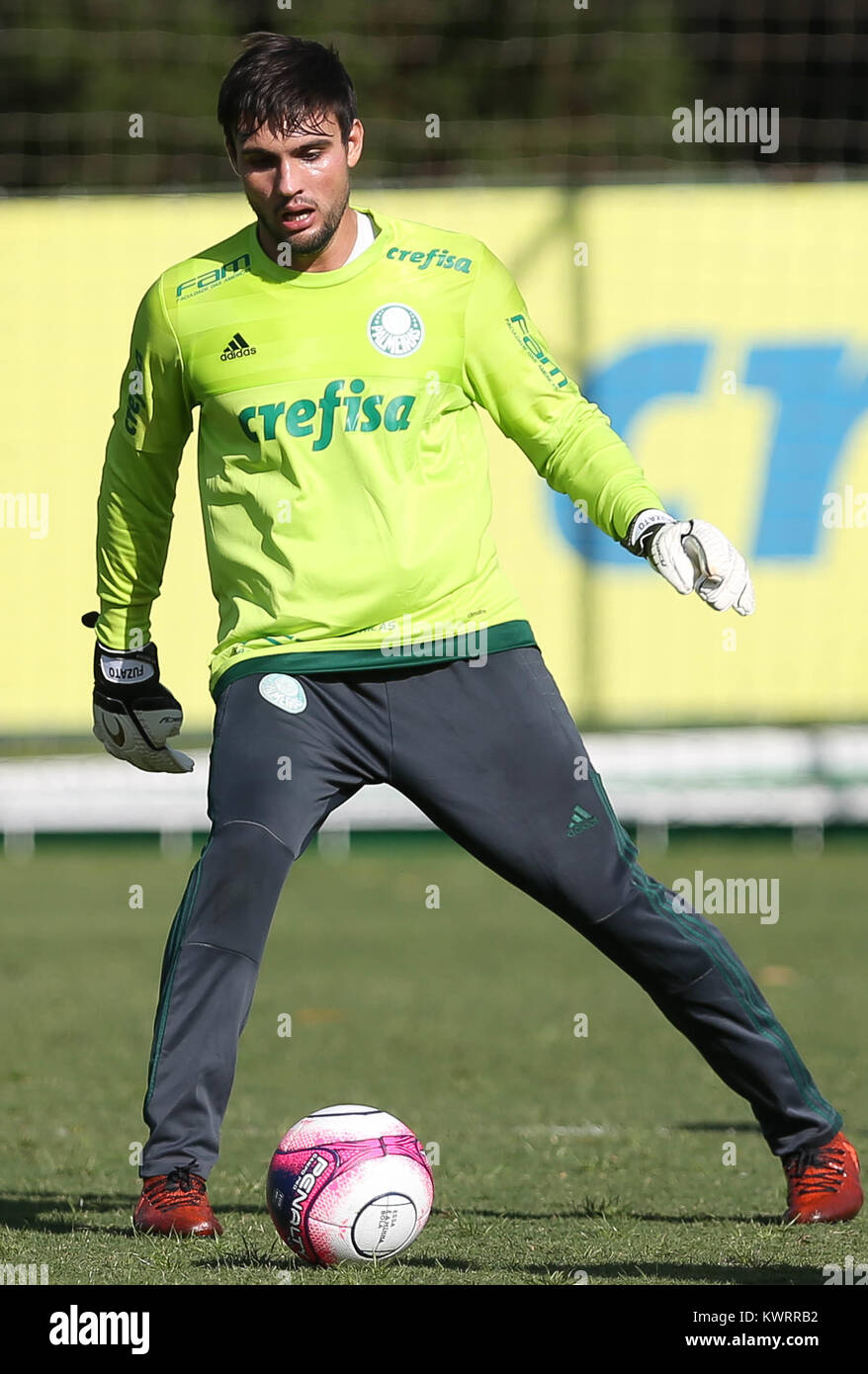 SÃO PAULO, SP - 04.01.2018: TREINO DO PALMEIRAS - Goalkeeper Daniel ...