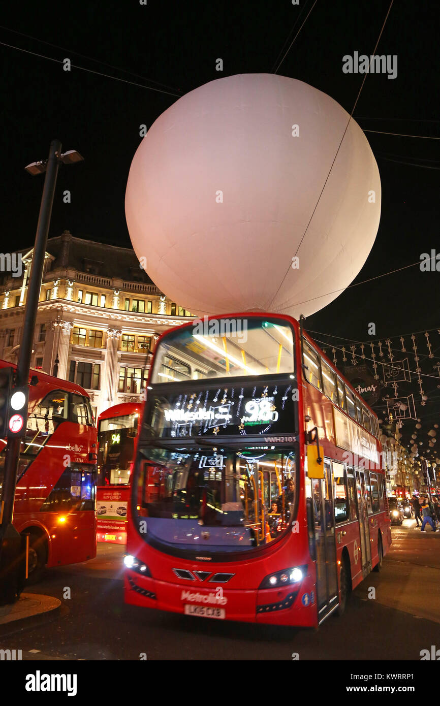 London, UK. 4th Jan, 2018. A giant inflatable balloon was installed at ...