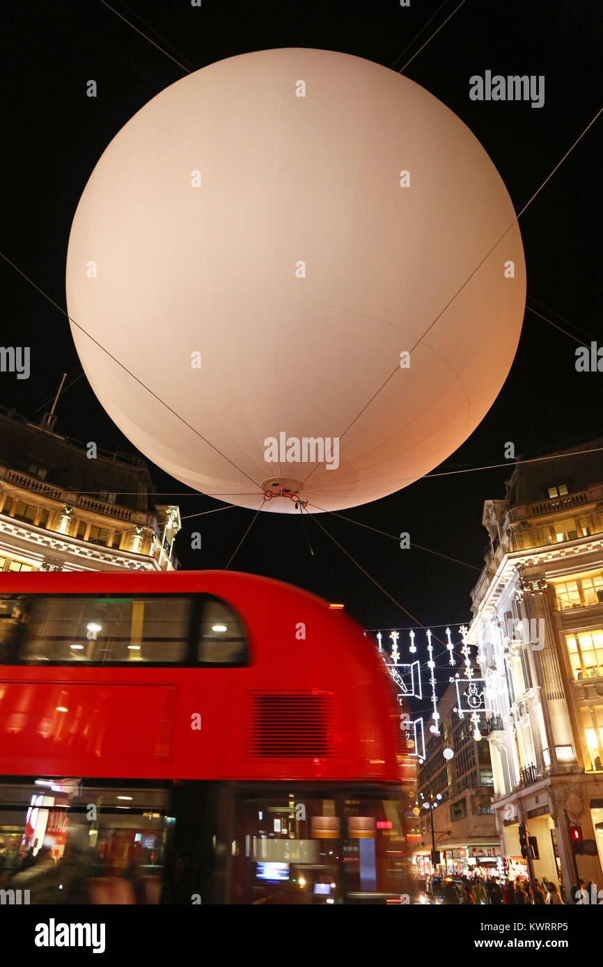 London, UK. 4th Jan, 2018. A giant inflatable balloon was installed at ...