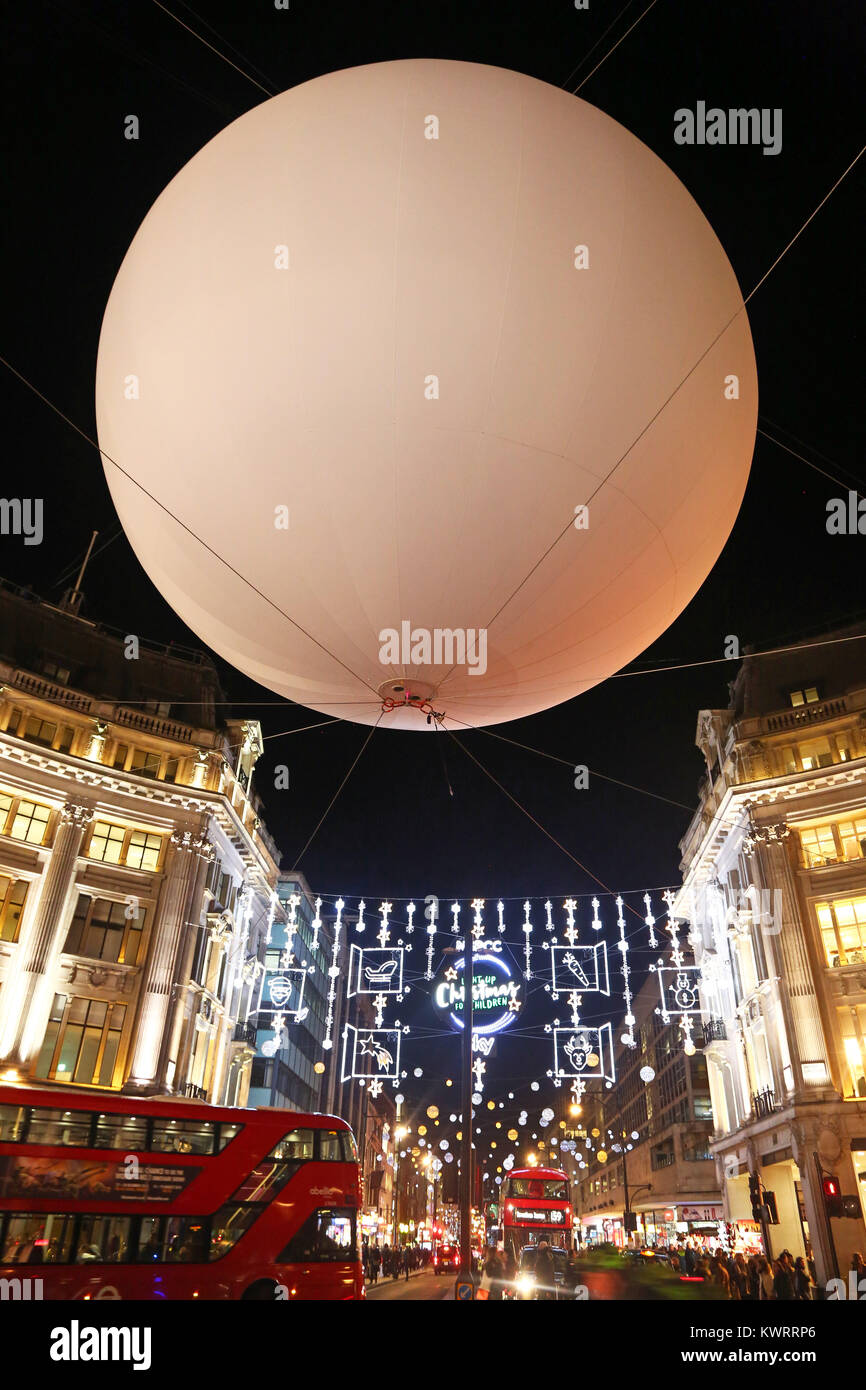 London, UK. 4th Jan, 2018. A giant inflatable balloon was installed at ...
