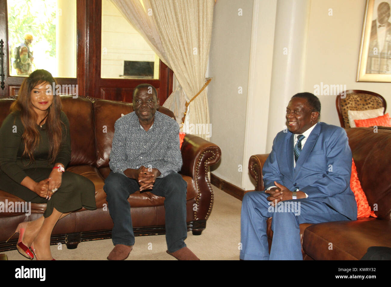Harare, Zimbabwe. 5th Jan, 2018. Zimbabwean President Emmerson ...