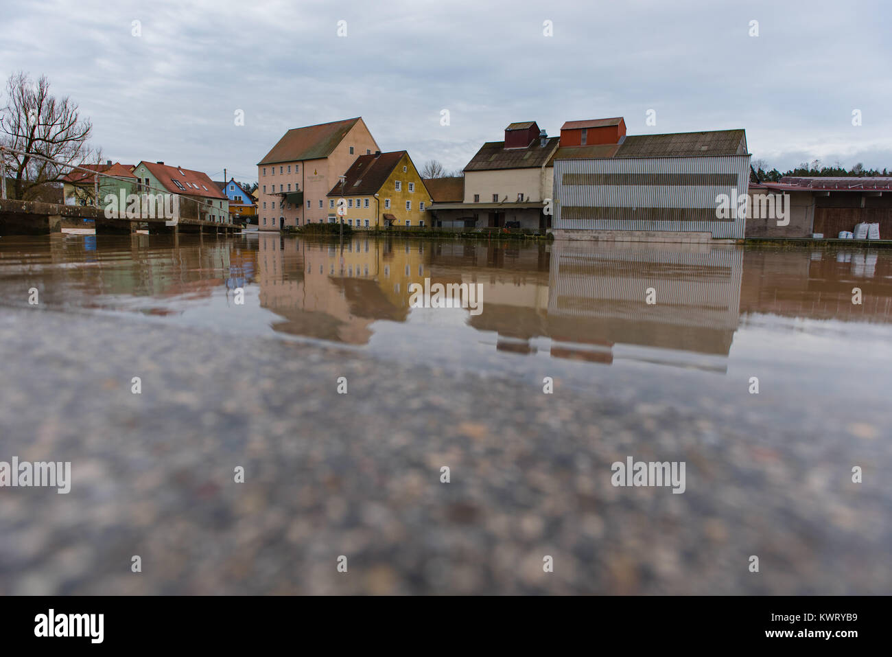 Steinbach, Germany. 05th Jan, 2018. The access road to the village ...