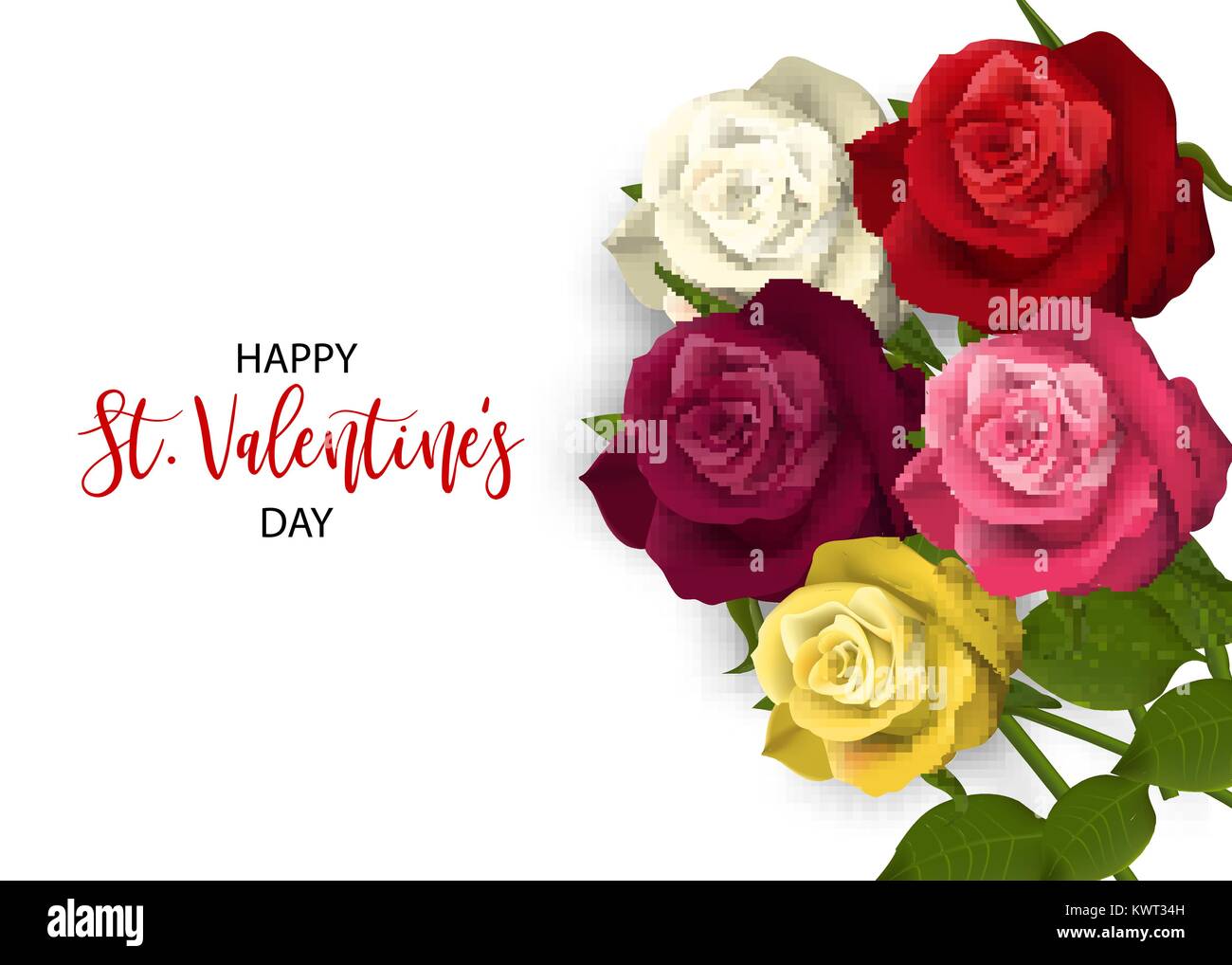 Multicolor rose Stock Vector Images - Alamy