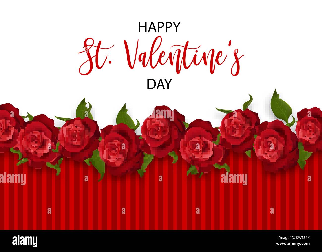 Beautiful realistic pink red Stock Vector Images - Alamy