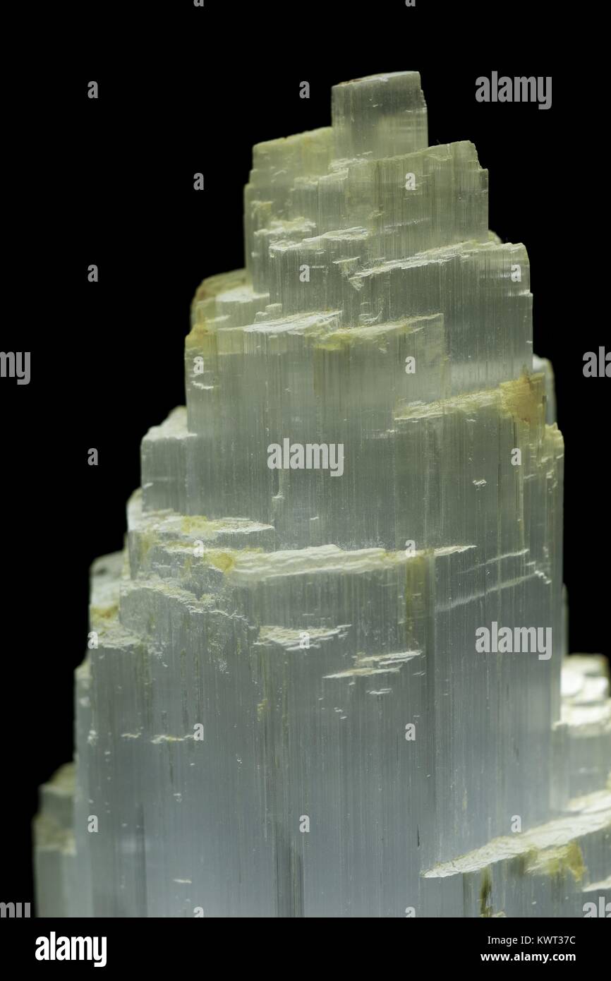 Seletine Tower, Gypsum Crystal Mineral. Close Up, Pale Translucent ...