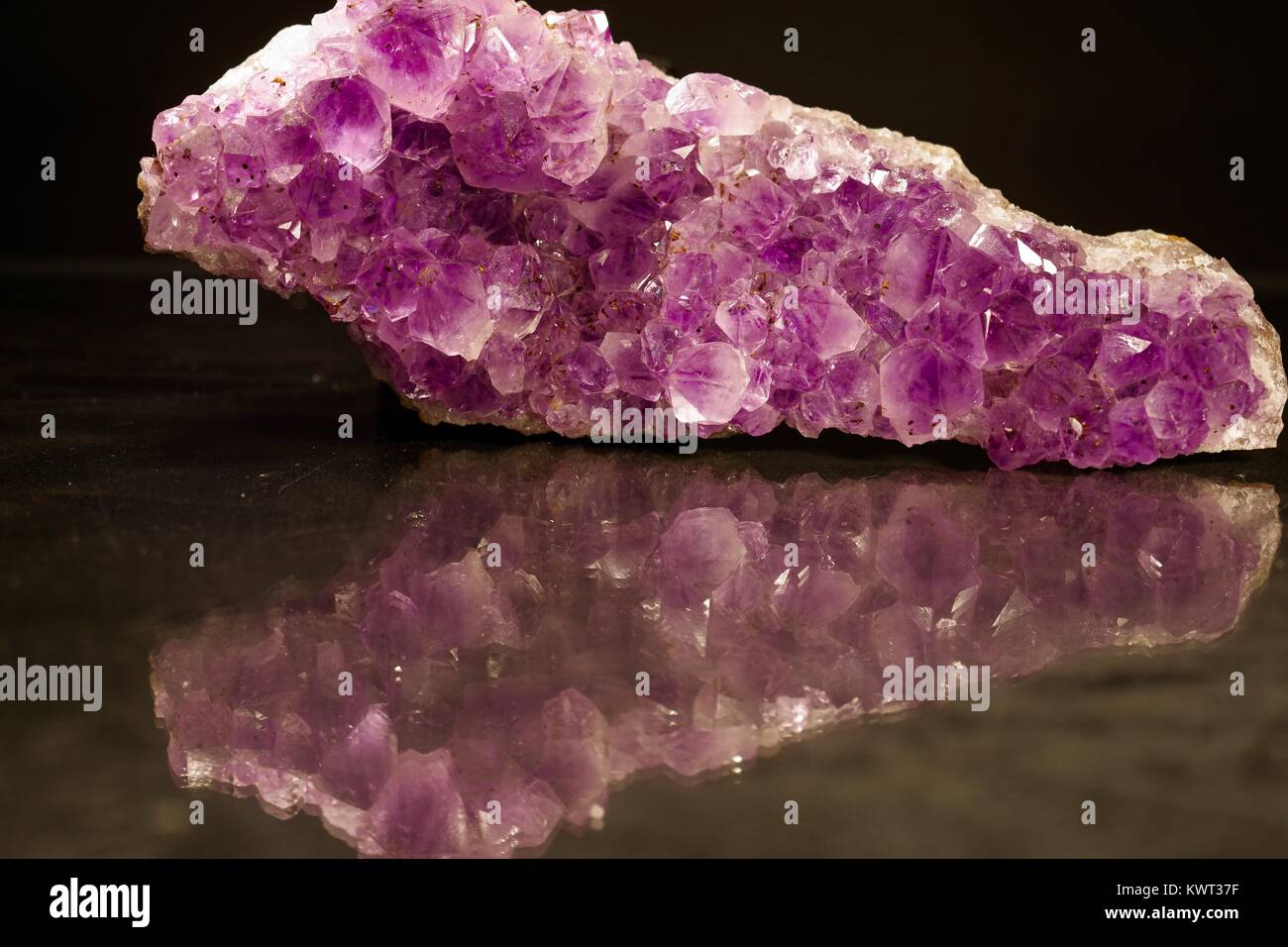 Amethyst Crystal. Violet Semiprecious Quartz Mineral. Geological Sample ...