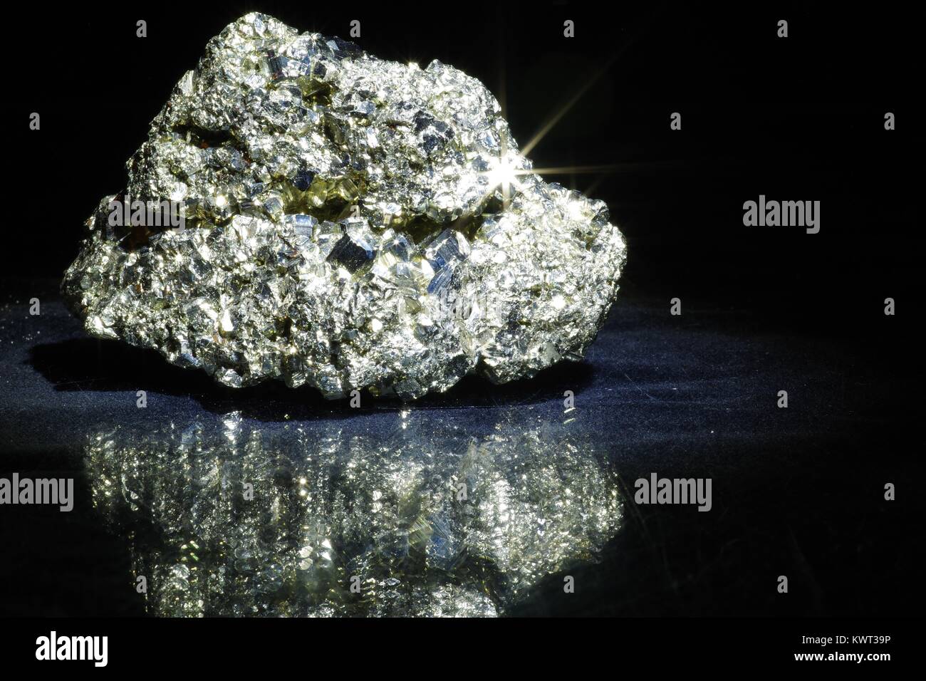 Iron Pyrite (Fool's Gold) Geology Sample. Macro Photogaph, Devon, UK ...
