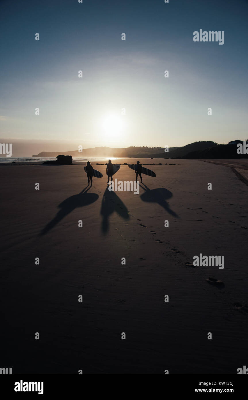 Surfing dawn patrol Stock Photo - Alamy
