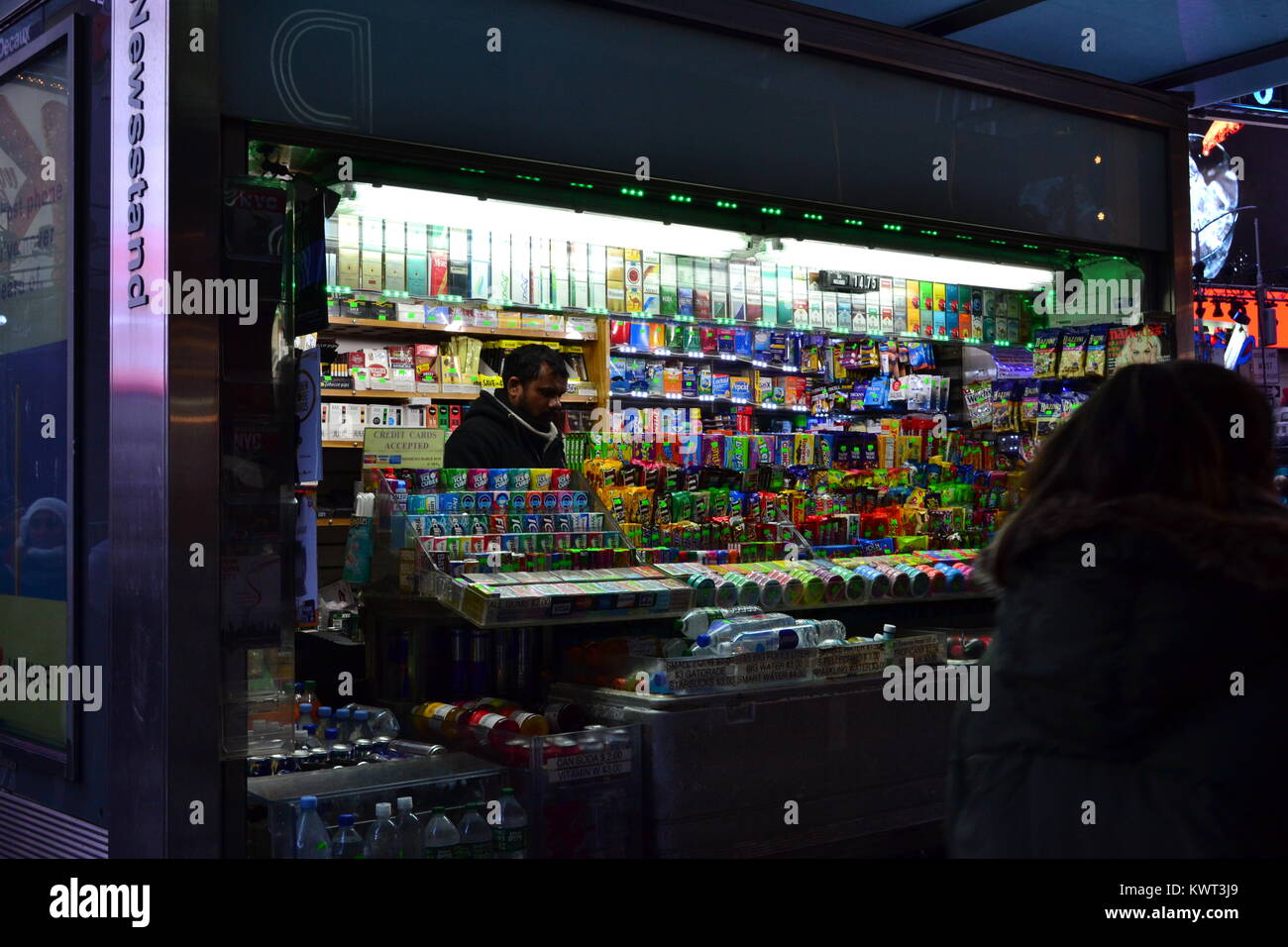 Times square in evening hi-res stock photography and images - Alamy