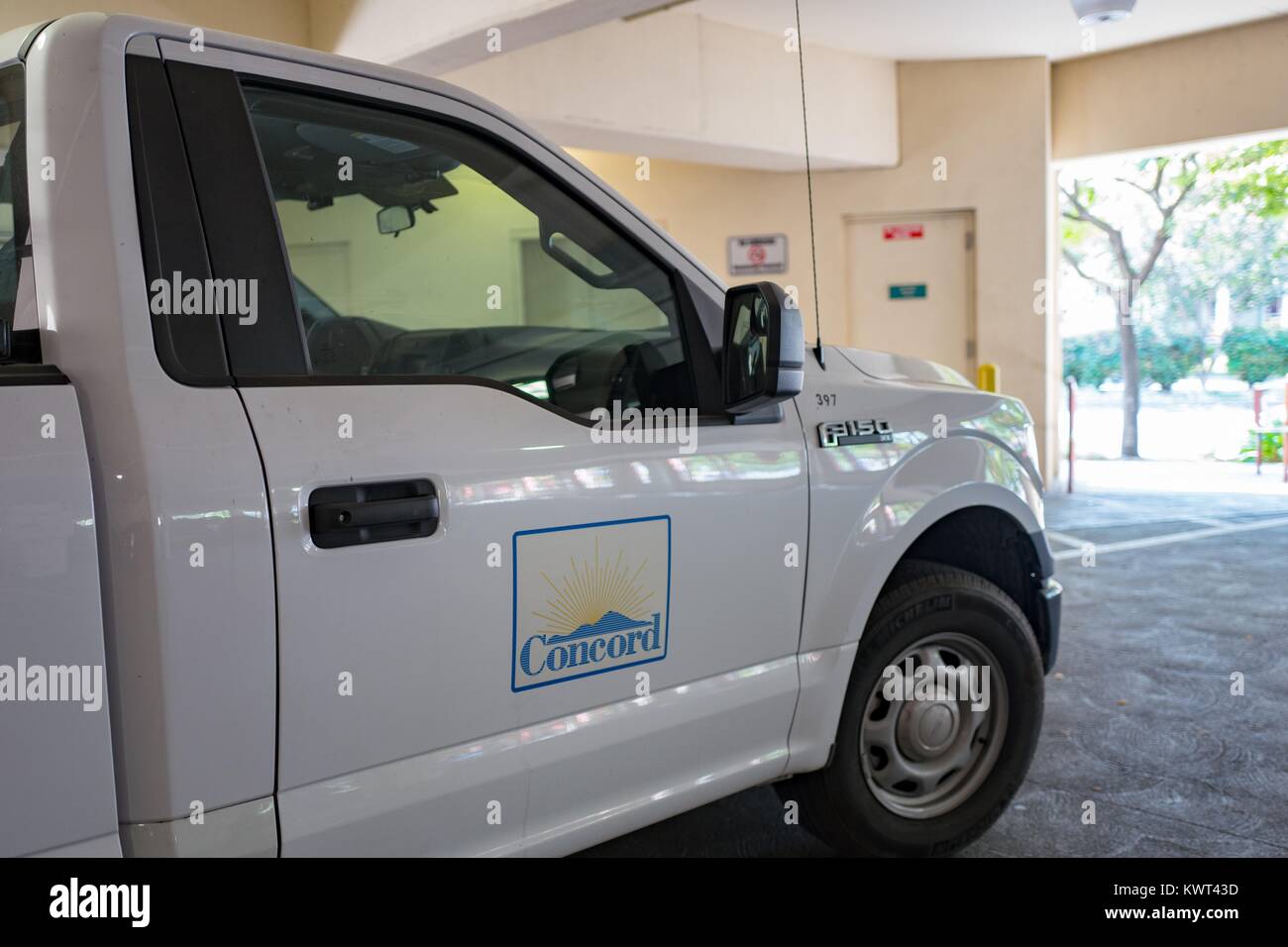 Logo for the city of Concord, California on the side of a municipal ...