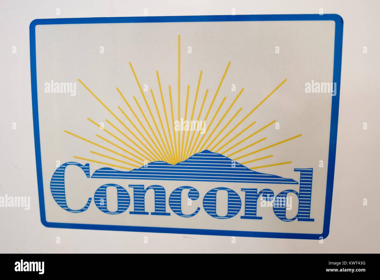 Close-up of logo for the city of Concord, California on the side of a ...