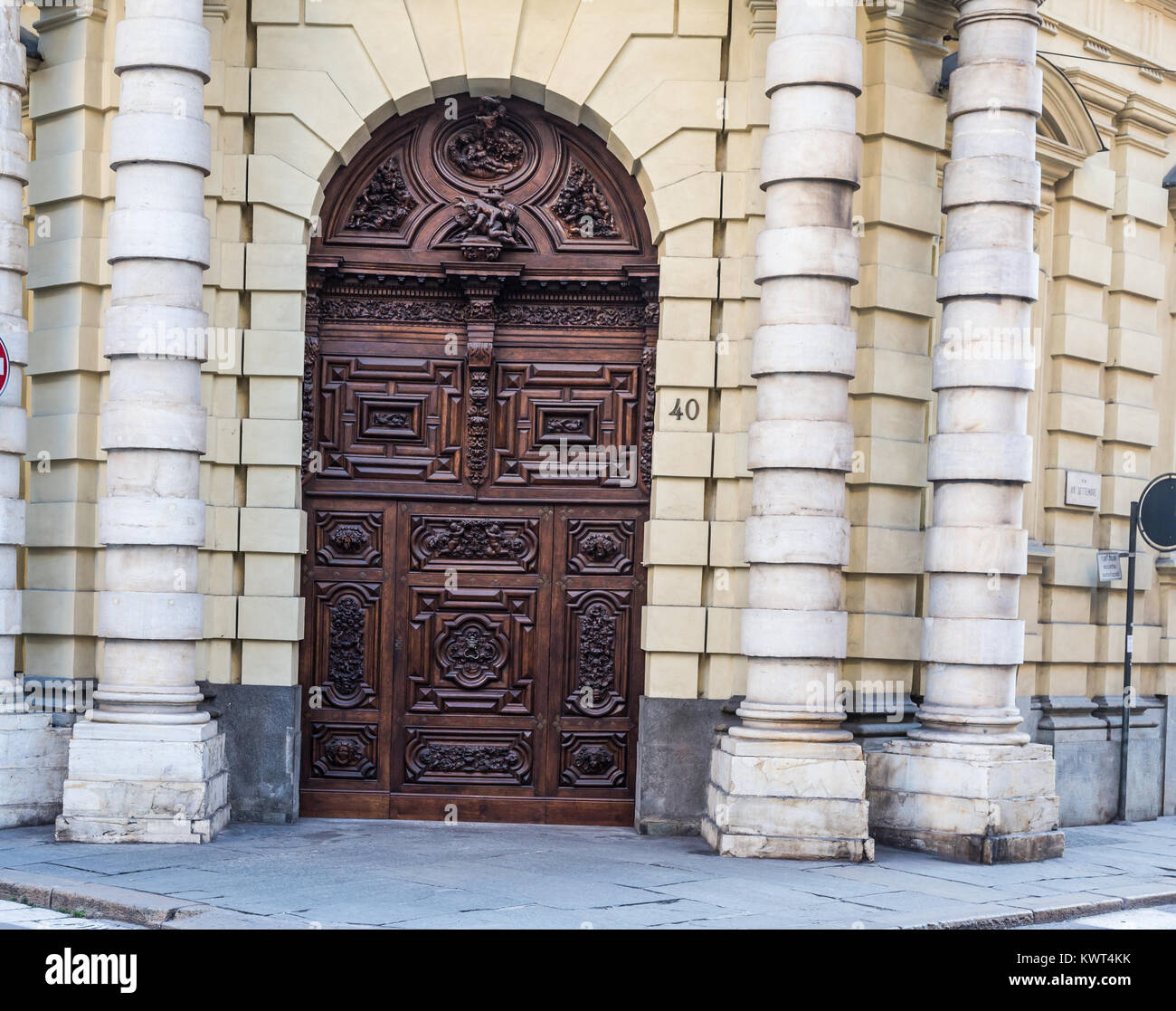 The legendary Devil Door in Toutin - Italy, 200 years old Stock Photo ...