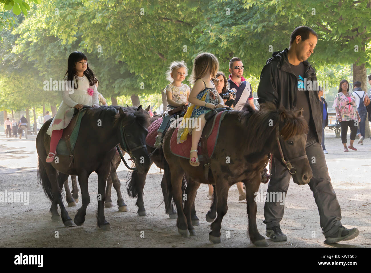 France, Paris, Luxembourg Garden, Pony ride Stock Photo - Alamy