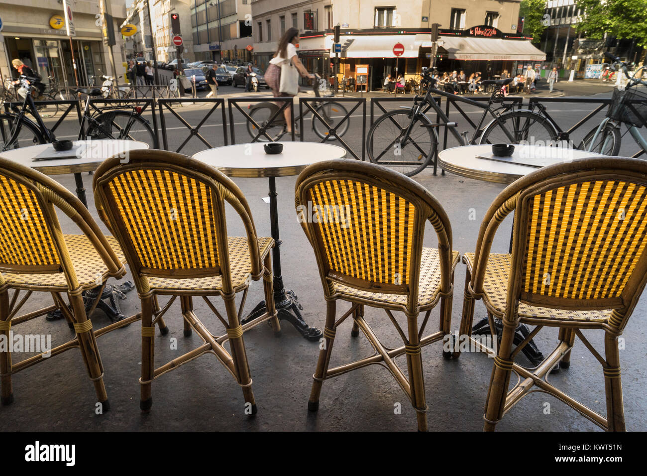 France, Paris, cafe chairs Stock Photo - Alamy