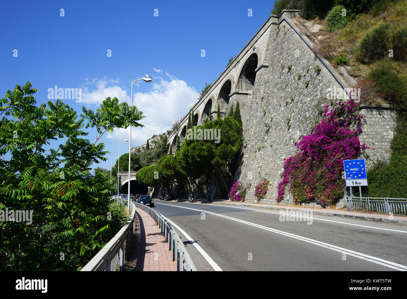 Aqueduct near italian-france border Stock Photo - Alamy