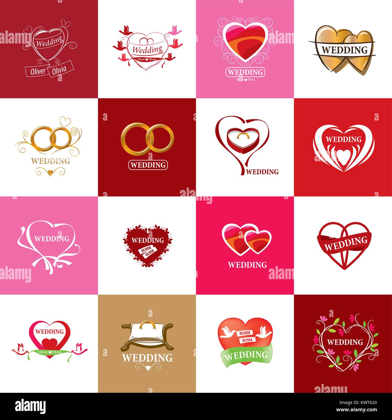 vector logo wedding Stock Vector Image & Art - Alamy