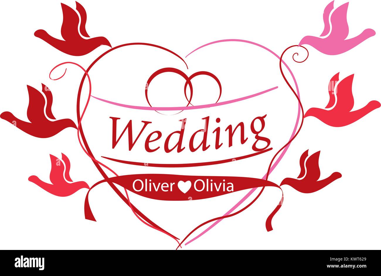 vector logo wedding Stock Vector Image & Art - Alamy