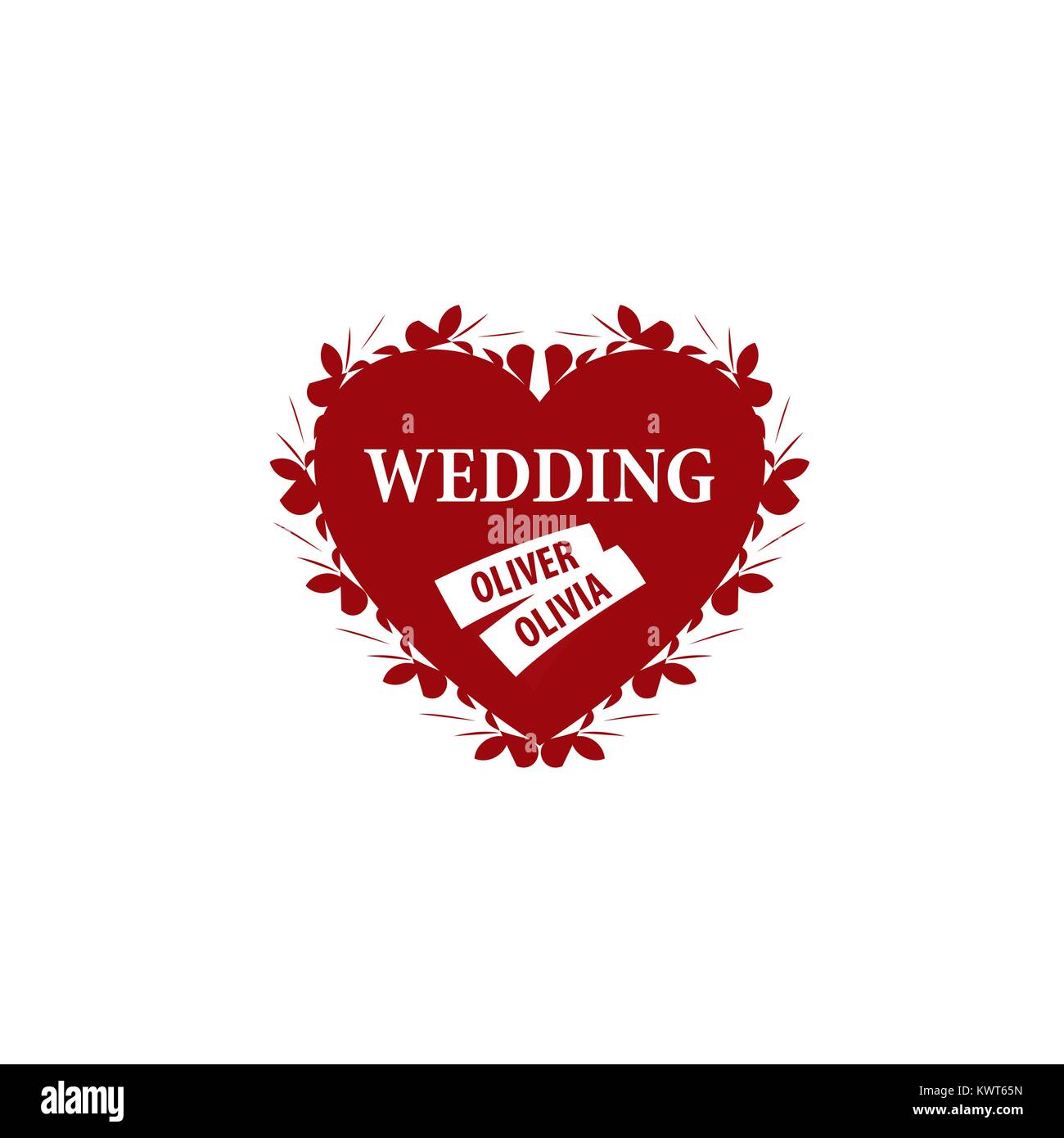 vector logo wedding Stock Vector Image & Art - Alamy