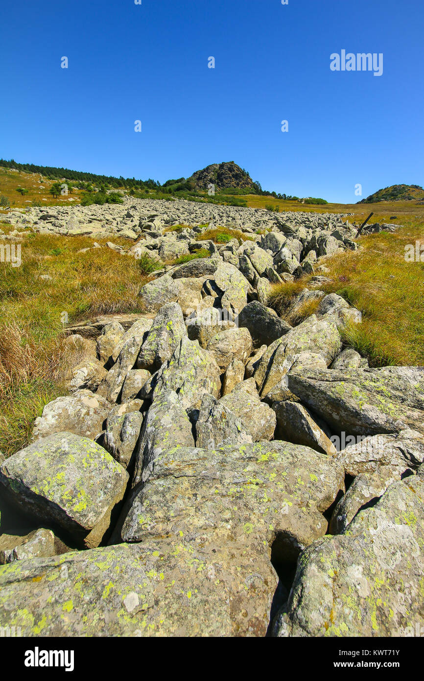 Blockfield dated from the last Ice Age in Beigua National Geopark ...