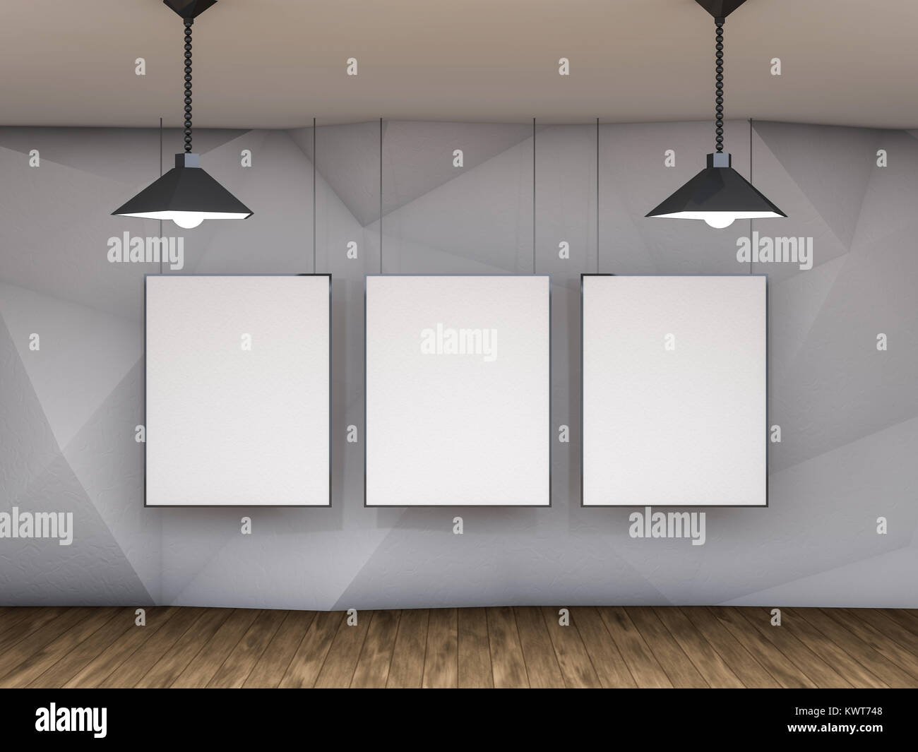 Poster mockup in interior. 3D rendering Stock Photo - Alamy