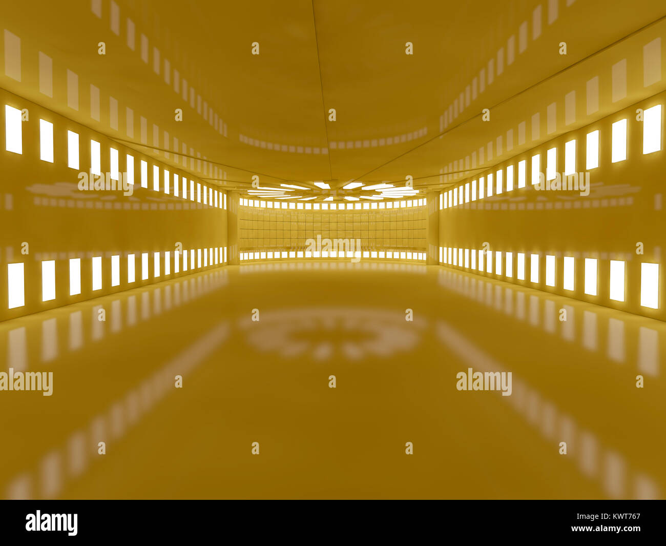Empty yellow room interior with lamps. 3D rendering Stock Photo - Alamy