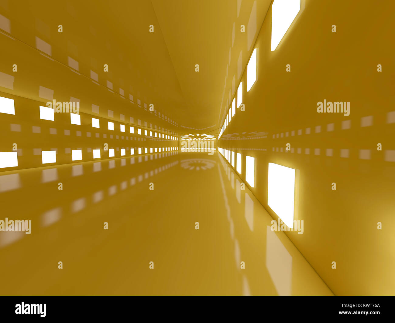 Empty yellow room interior with lamps. 3D rendering Stock Photo - Alamy