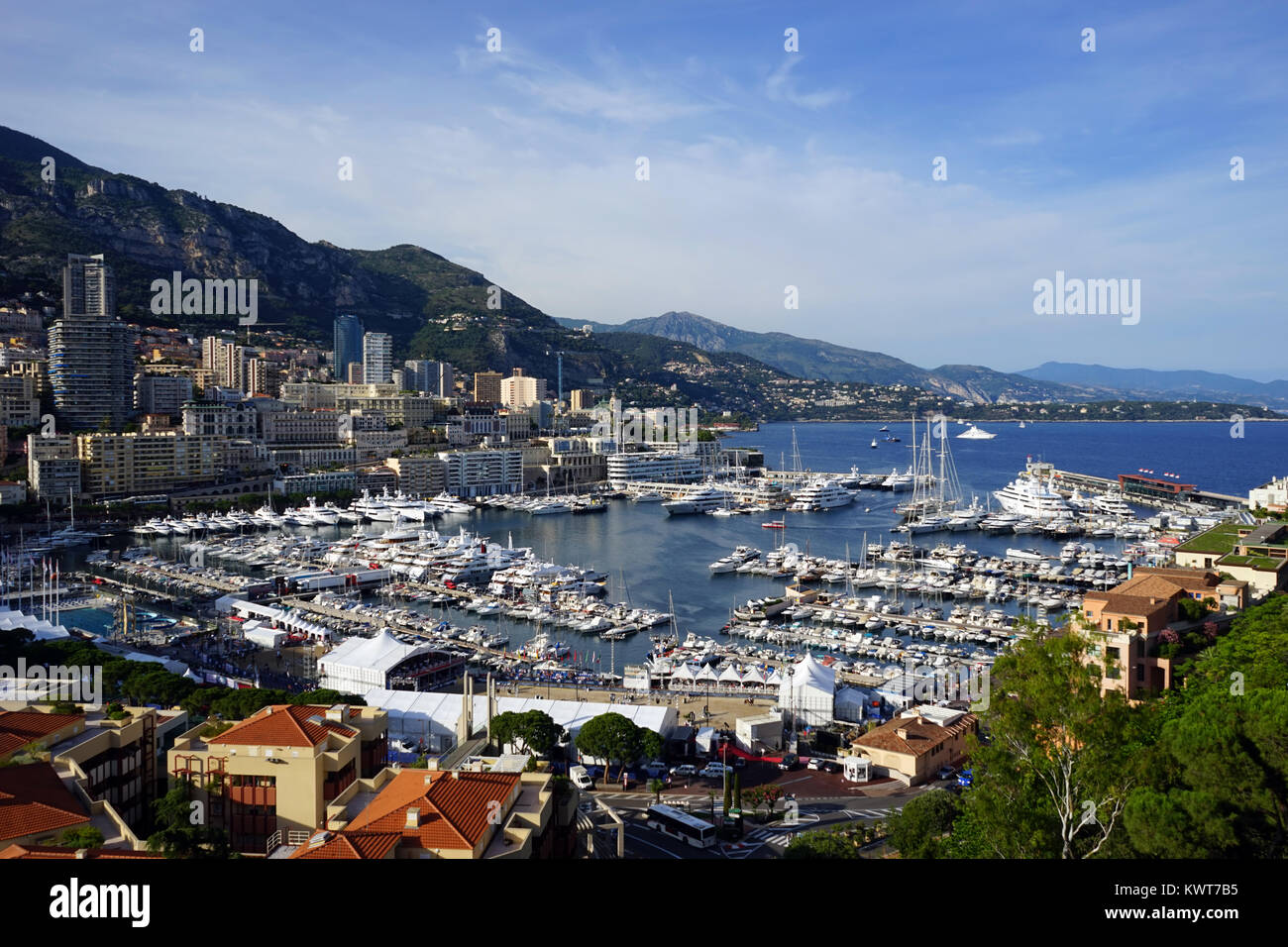 View of port in Monaco Stock Photo - Alamy