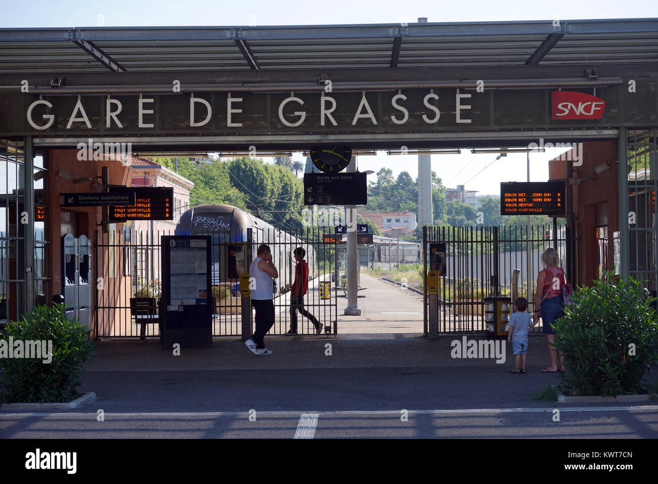 GRASSE, FRANCE - CIRCA JULY 2015 Railway station Stock Photo - Alamy