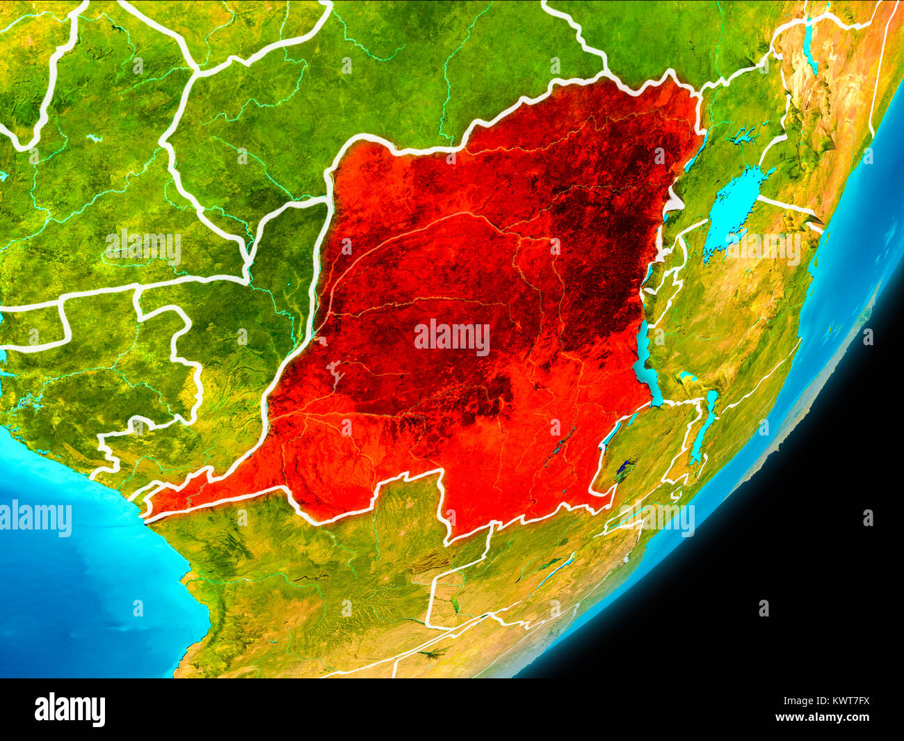 Drc map globe hi-res stock photography and images - Alamy