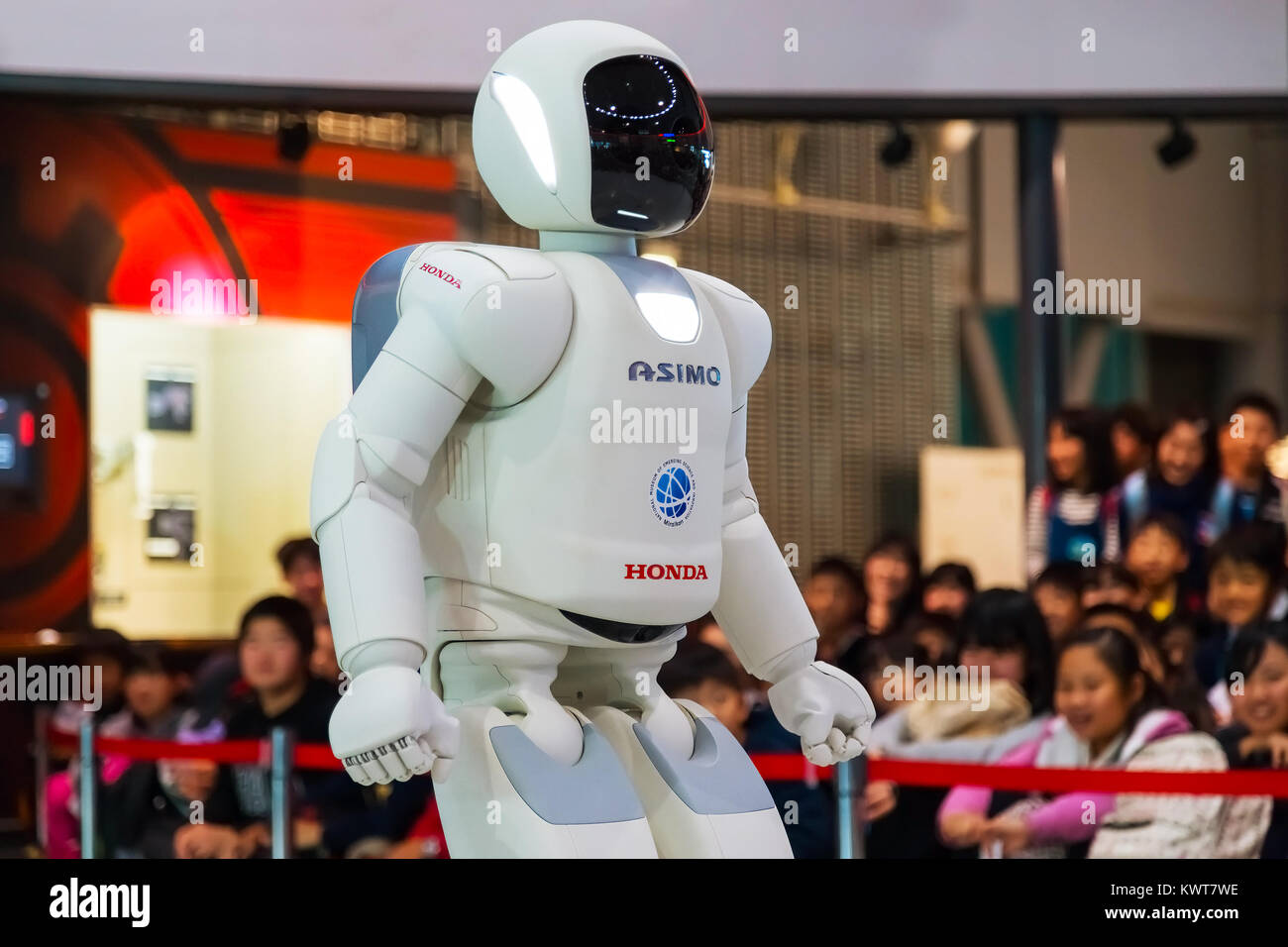 TOKYO, JAPAN - NOVEMBER 27 2015: Asimo, the humanoid robot created by ...