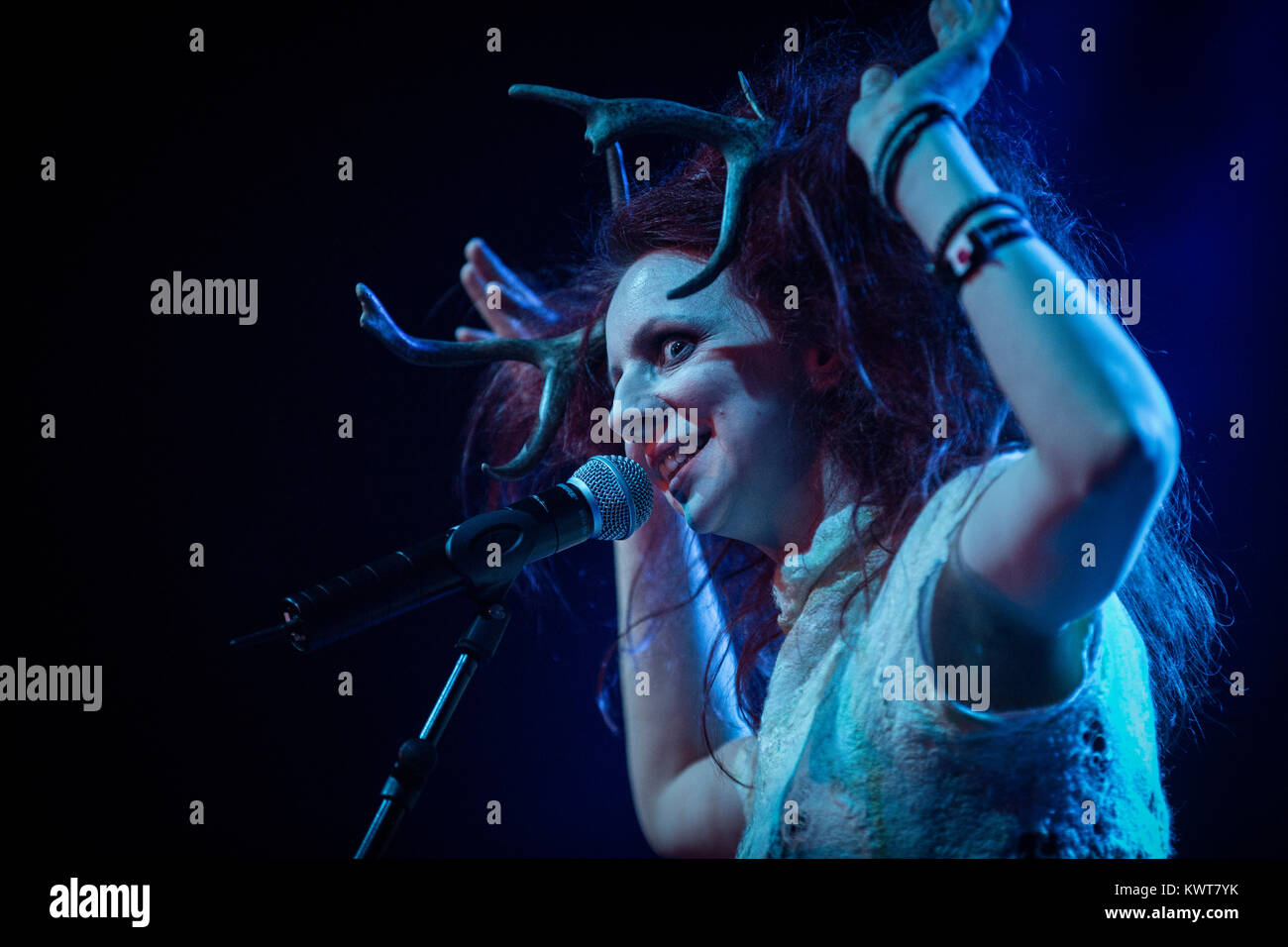 The Norwegian singer, songwriter and belly dancer Elin Kåven performs a ...