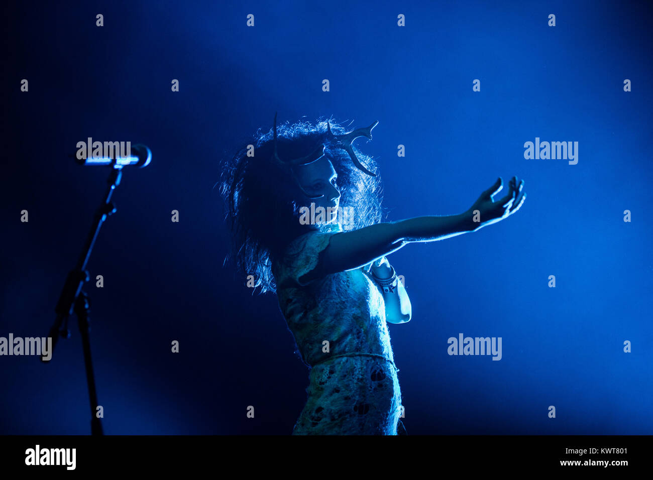 The Norwegian singer, songwriter and belly dancer Elin Kåven performs a ...