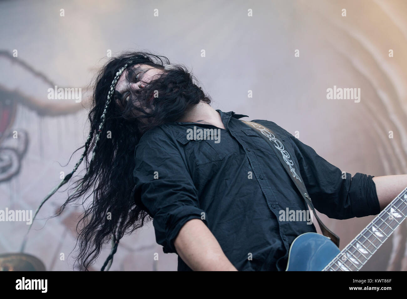 The Finnish folk metal band Finntroll performs a live concert at the ...