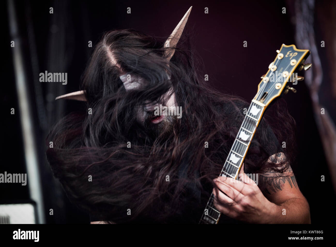 The Finnish folk metal band Finntroll performs a live concert at the ...