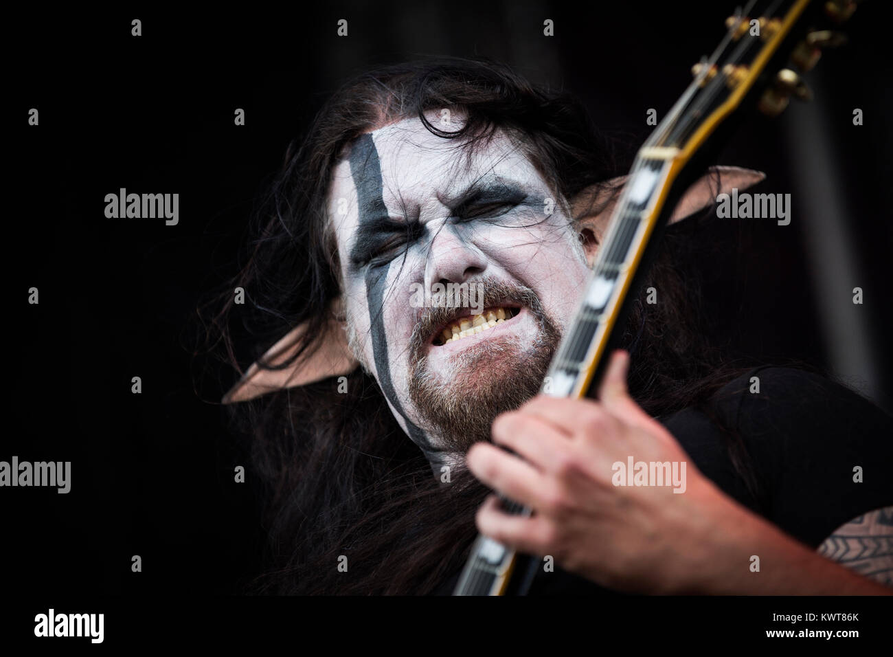 The Finnish folk metal band Finntroll performs a live concert at the ...