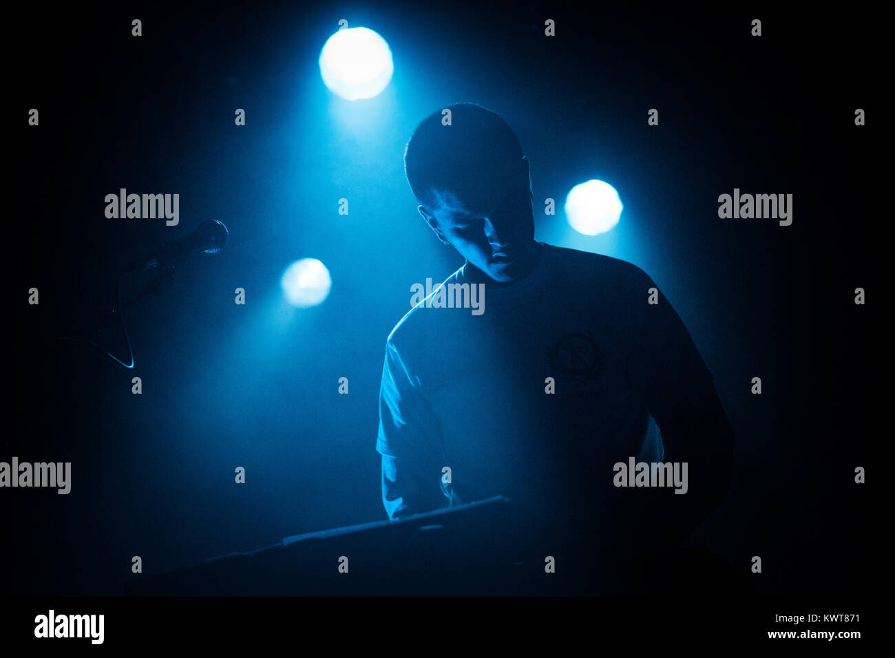 The Danish synthpop band First Hate performs a live concert at VEGA in ...