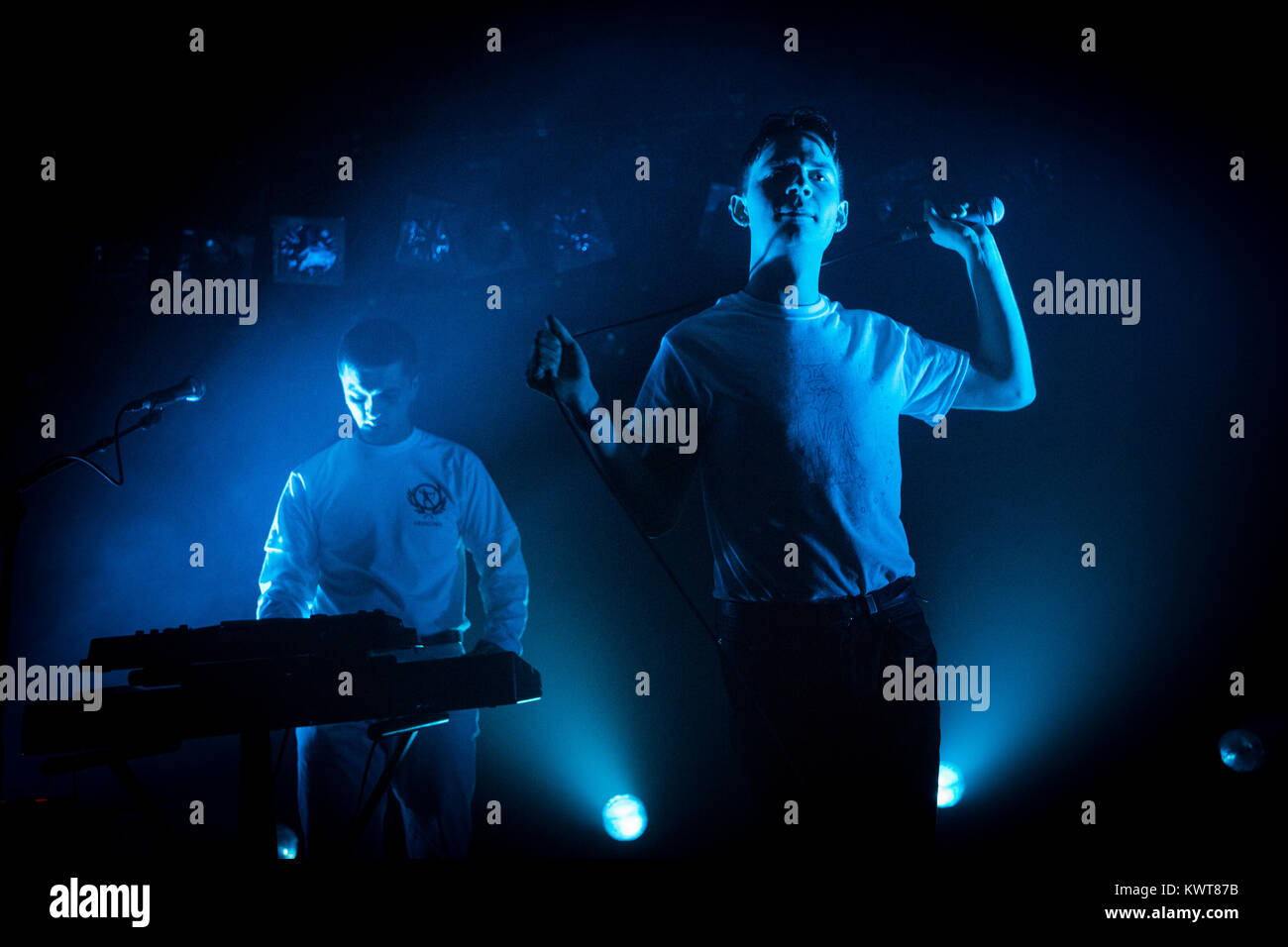 The Danish synthpop band First Hate performs a live concert at VEGA in ...