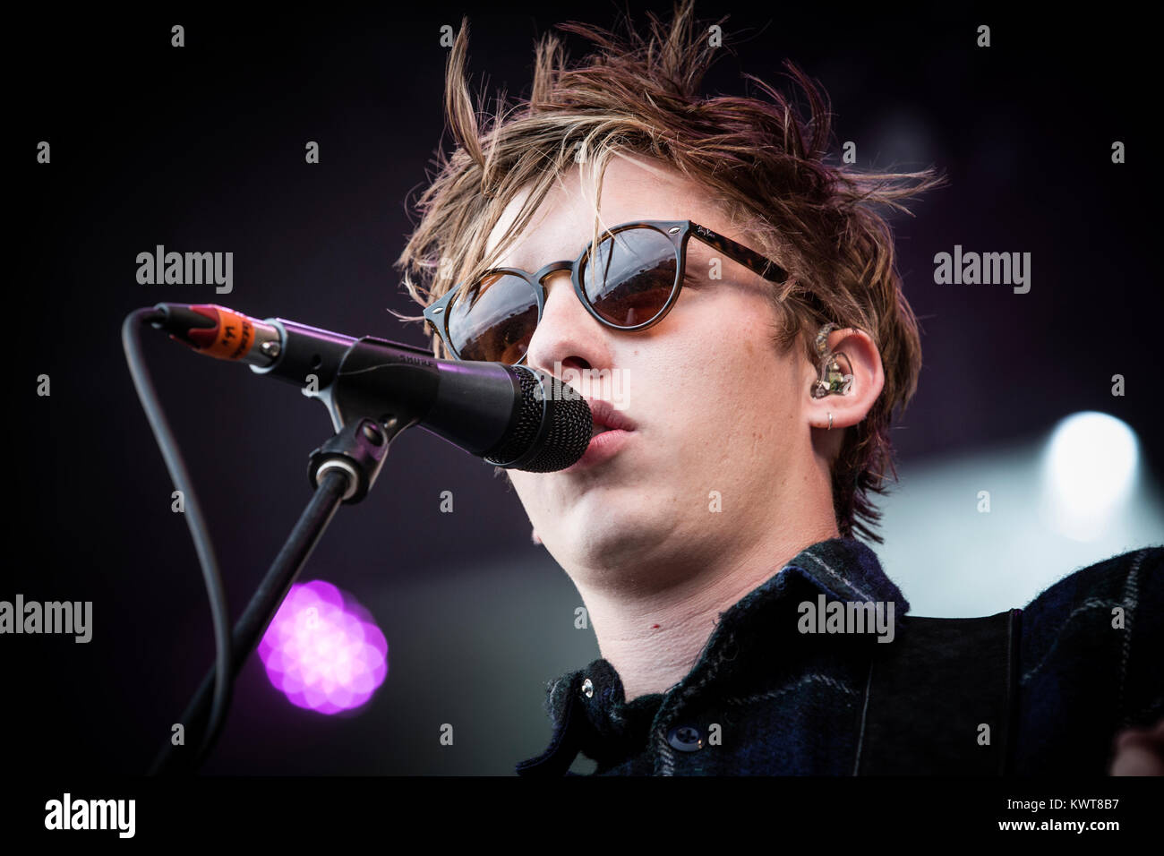 The English singer, songwriter and musician George Ezra performs a live ...