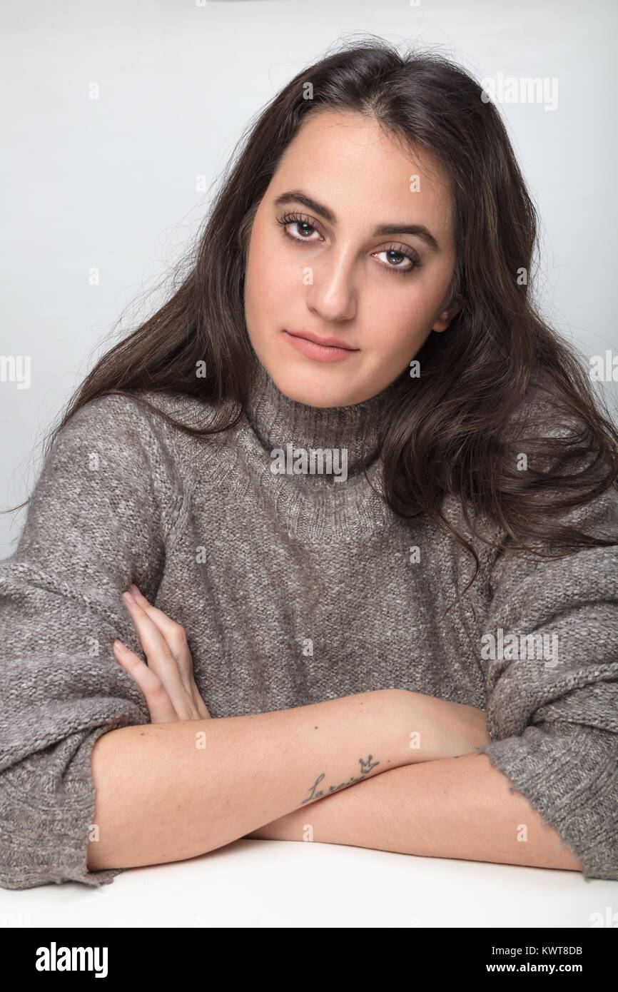 Series of portraits of a beautiful woman , Close up facial beauty ...