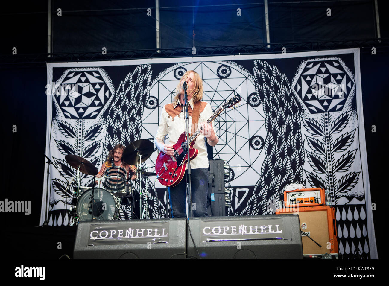 The Swedish hard rock band Graveyard performs a live concert at the ...