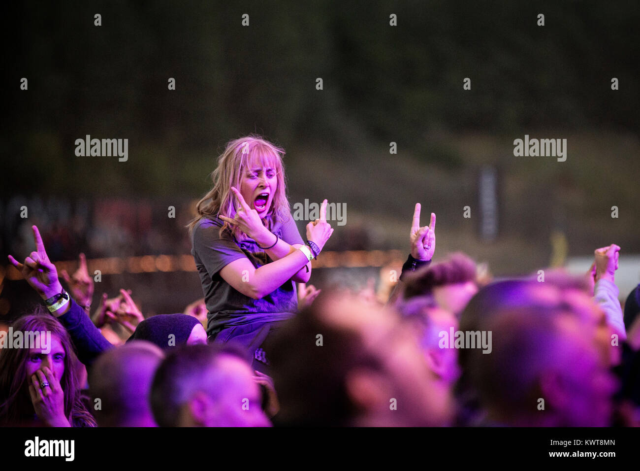 Enthusiastic heavy metal fans go crazy at Copenhell heavy metal ...