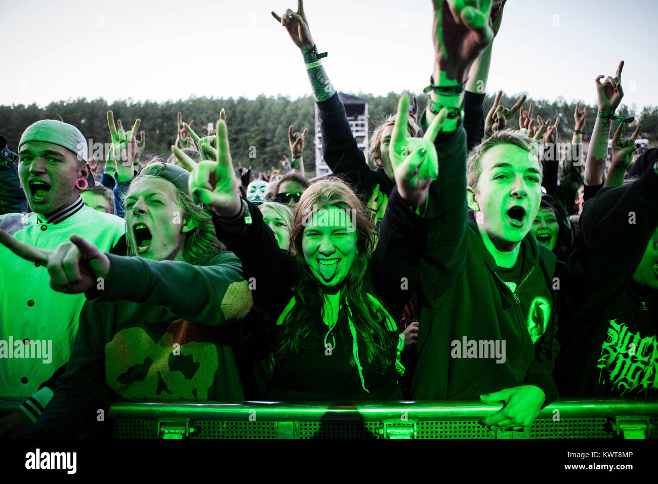 Enthusiastic heavy metal fans go crazy at Copenhell heavy metal ...