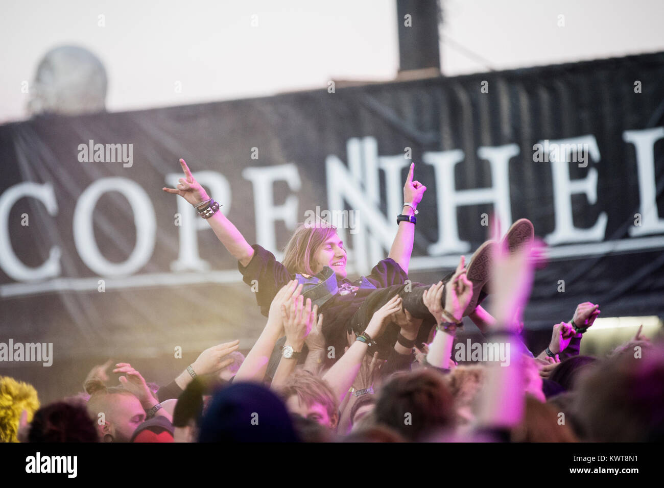 Enthusiastic heavy metal fans go crazy at Copenhell heavy metal ...