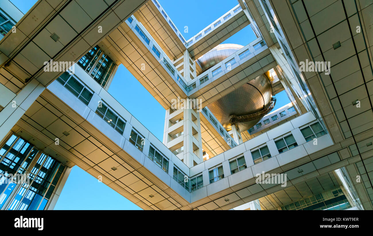 TOKYO, JAPAN - NOVEMBER 27 2015: Fuji T.V. headquarters, one of the ...