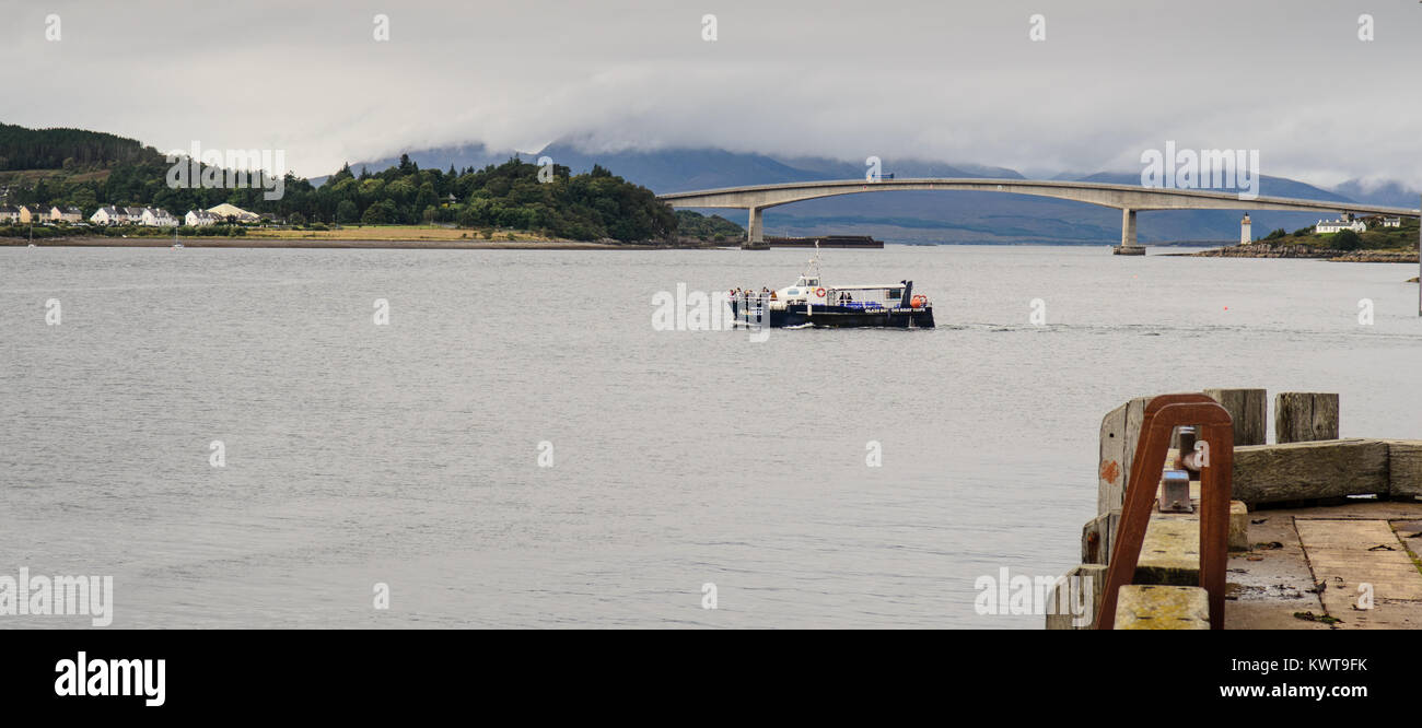 Kyle of Lochalsh, Scotland, UK - September 19, 2013: A passenger ferry ...