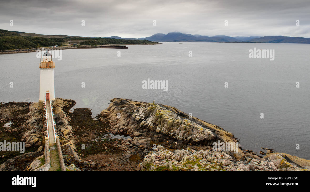 Kyle of Lochalsh, Scotland, UK - September 19, 2013: A lighthouse ...