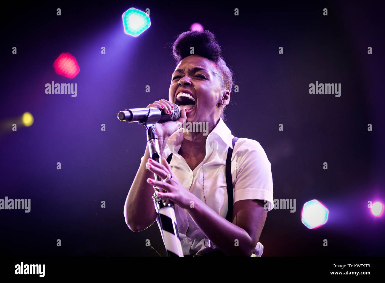 The American soul and R&B singer Janelle Monáe performs a live concert ...