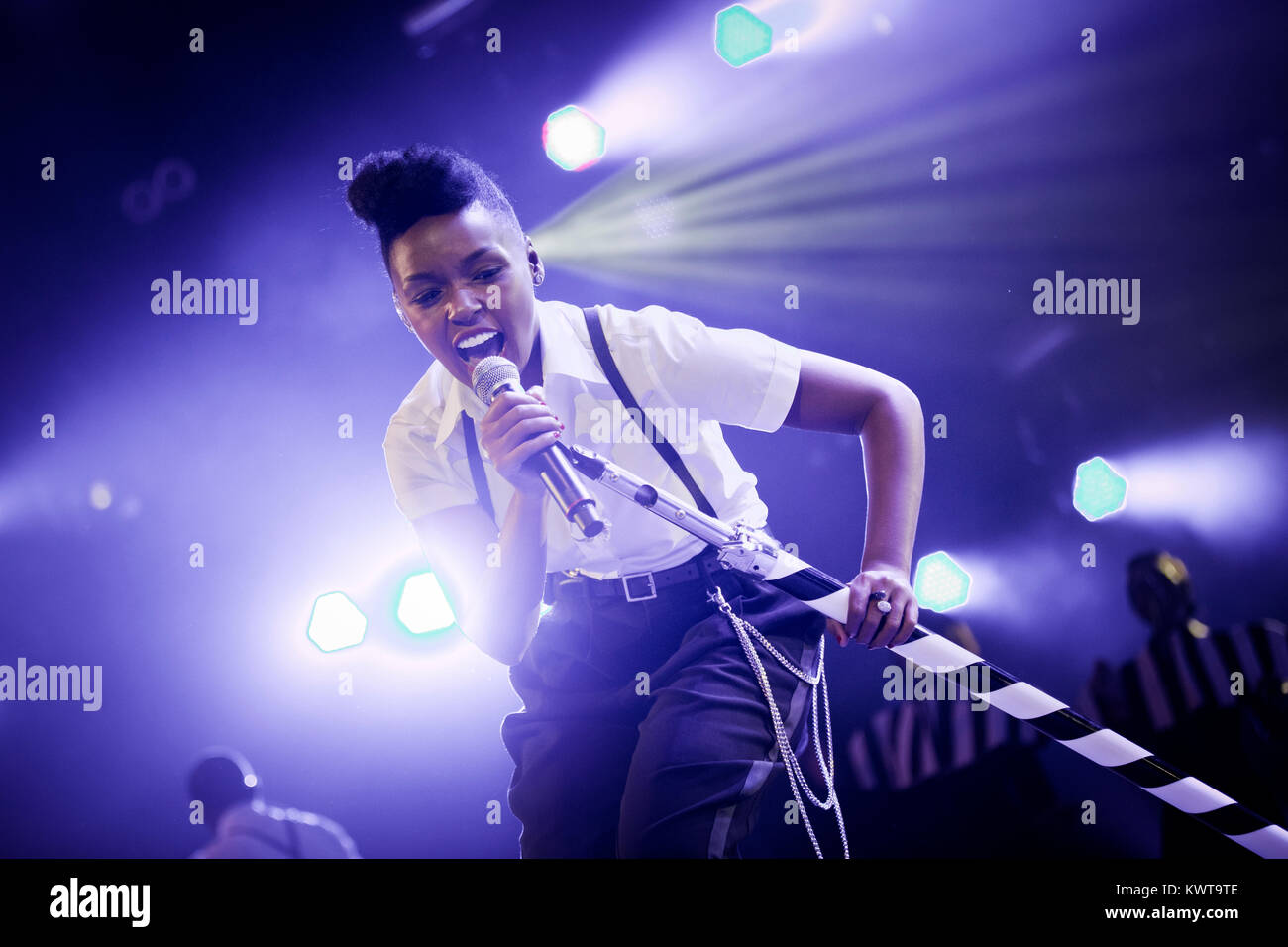 The American soul and R&B singer Janelle Monáe performs a live concert ...